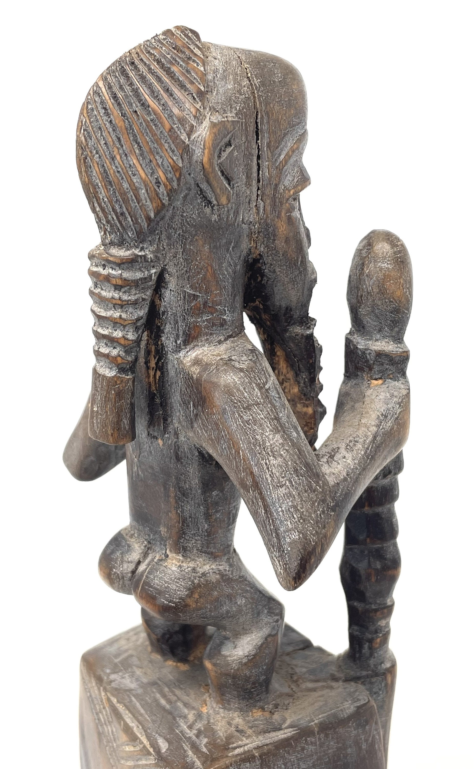 Intricate Heddle Pulley With Male Figure and Staff - Etsy