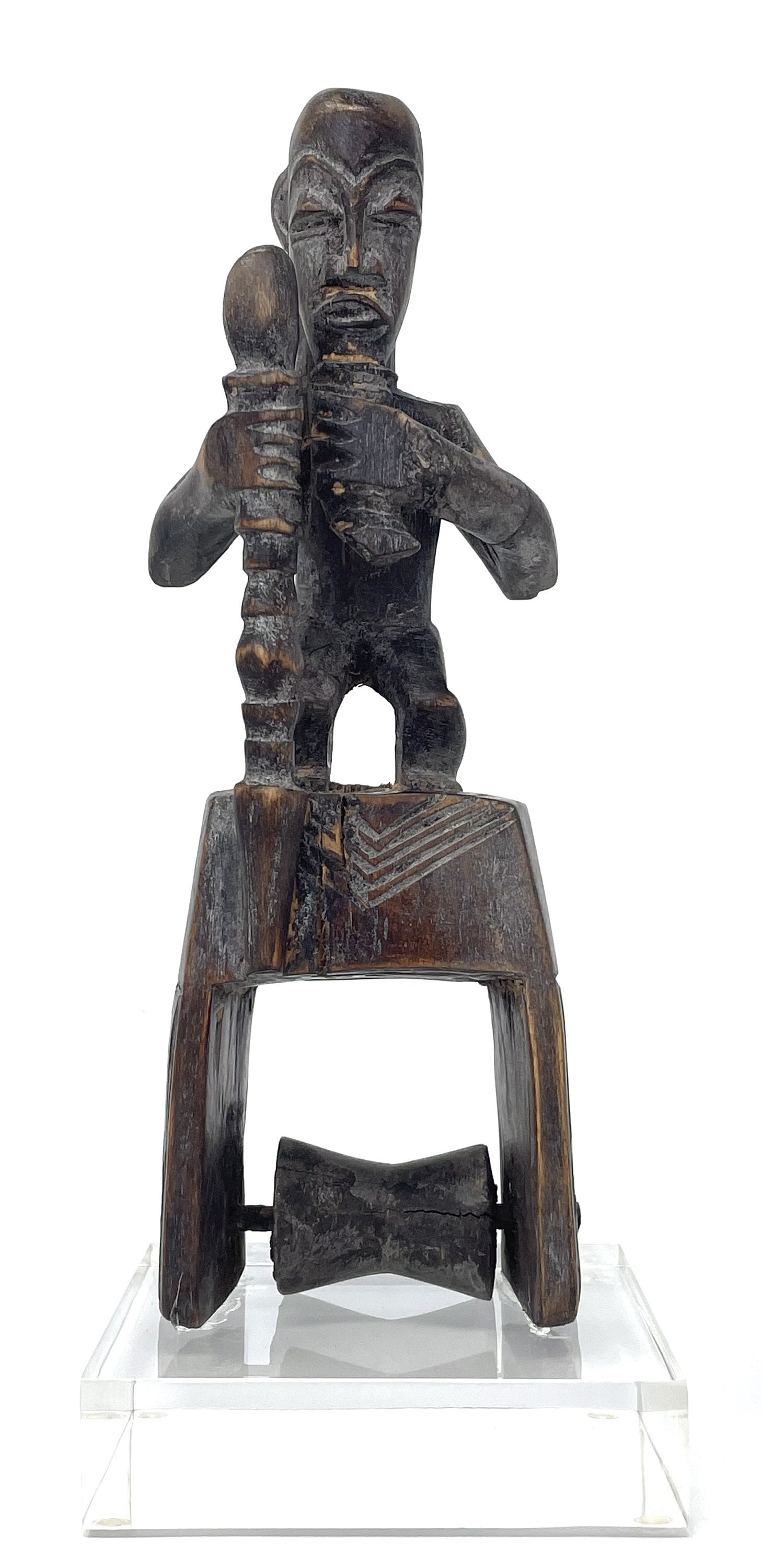 Intricate Heddle Pulley With Male Figure and Staff - Etsy
