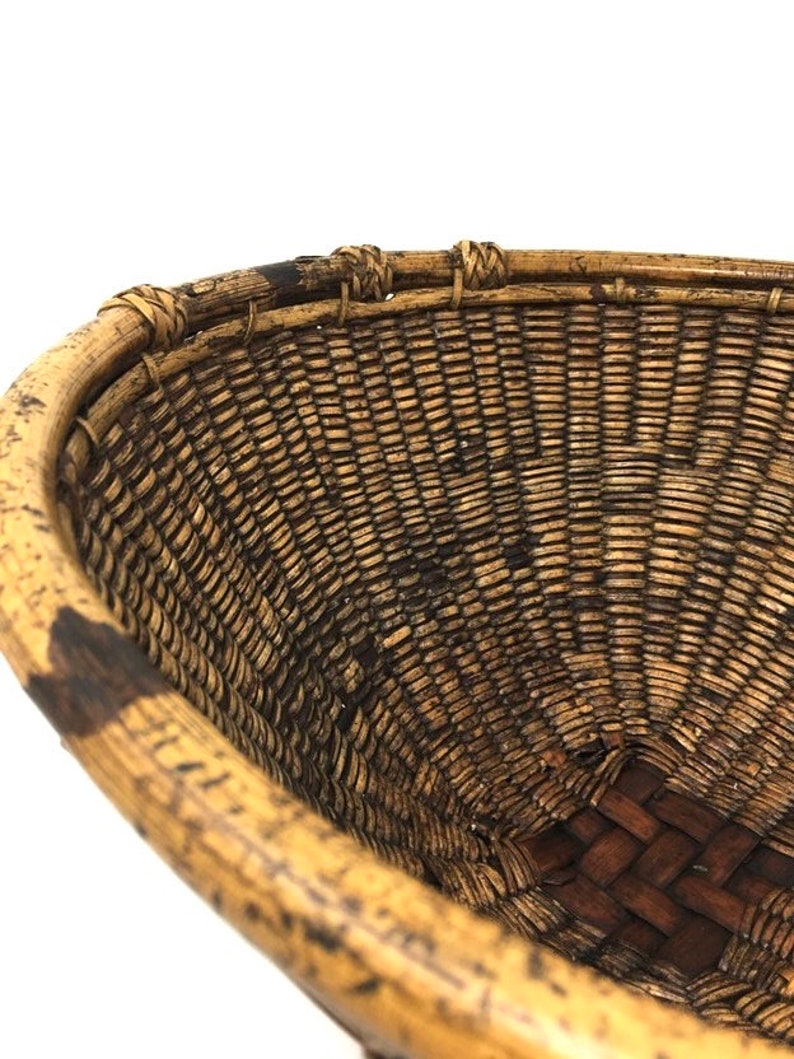 Vintage Philippine Round Labba Basket - Etsy