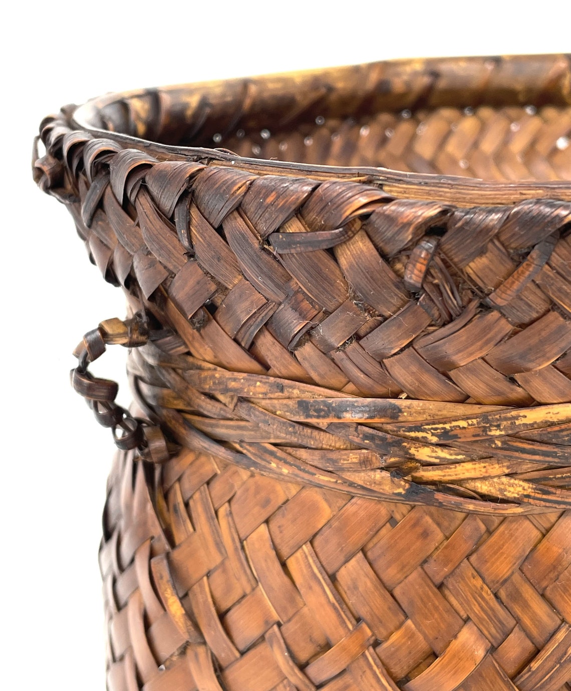 Intricately Woven Vintage Philippine Basket (traditional/asian-inspired ...