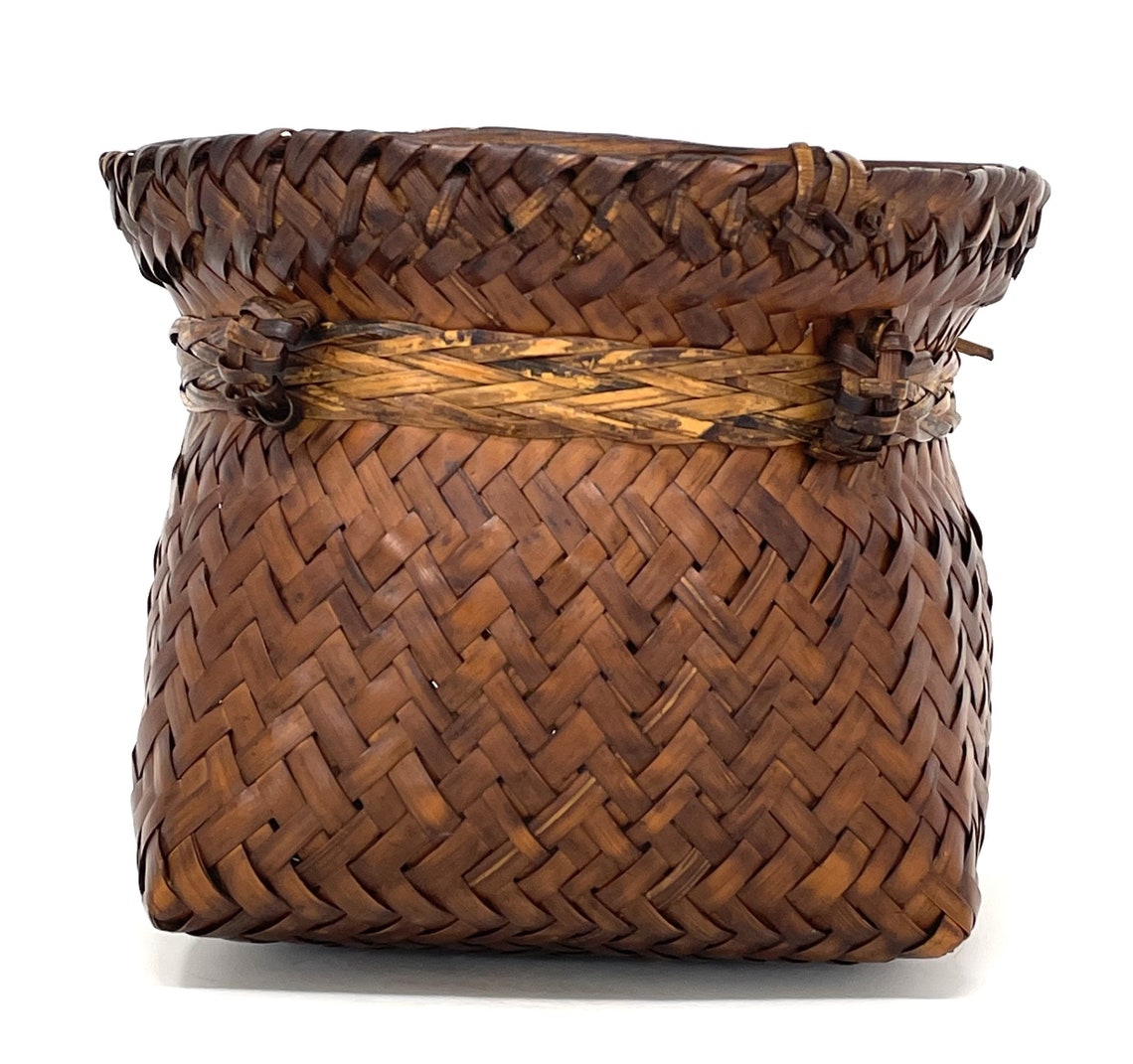 Intricately Woven Vintage Philippine Basket (traditional/asian-inspired ...