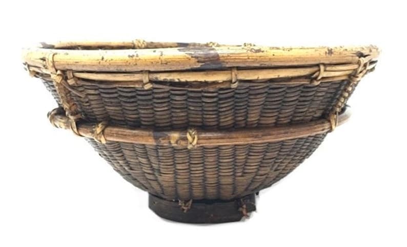 Vintage Philippine Round Labba Basket - Etsy