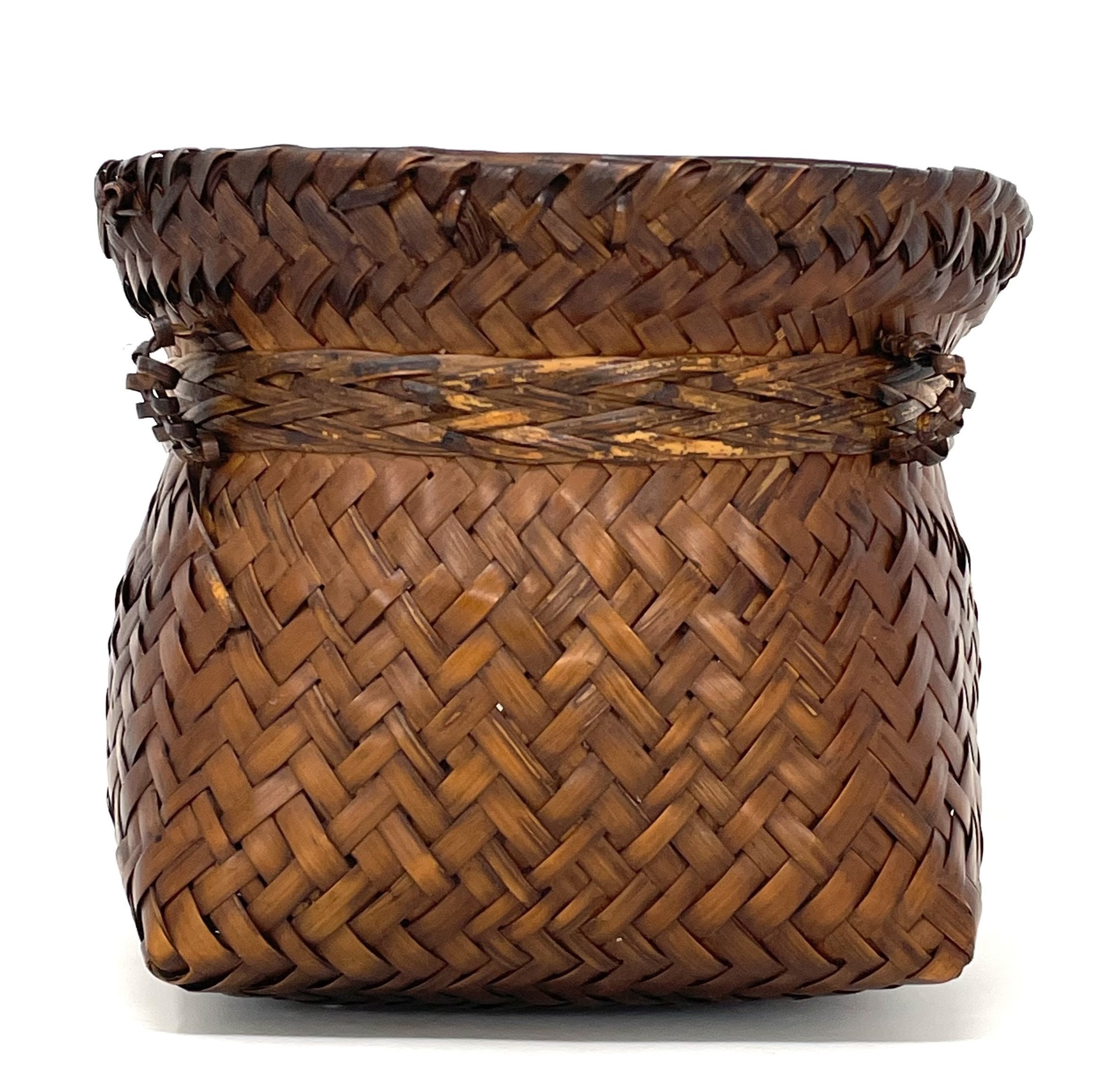 Intricately Woven Vintage Philippine Basket (traditional/asian-inspired ...