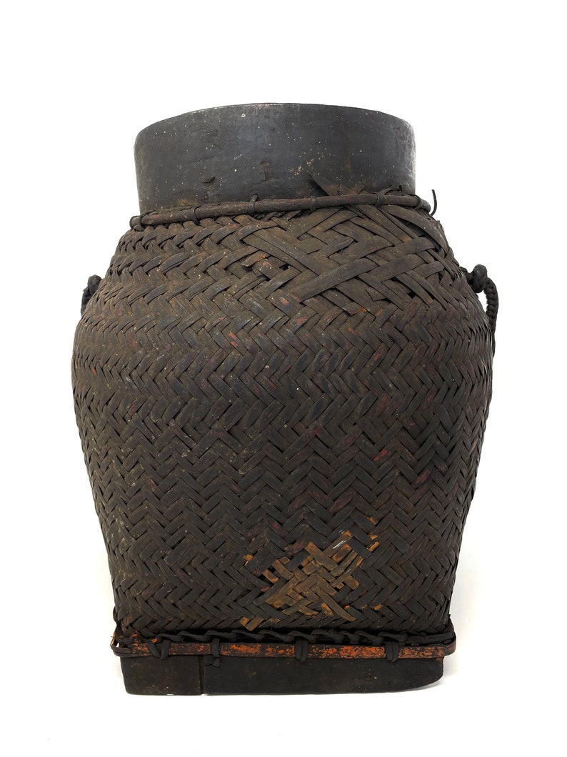 Vintage Rustic Philippine Bogohan Basket With Handle - Etsy