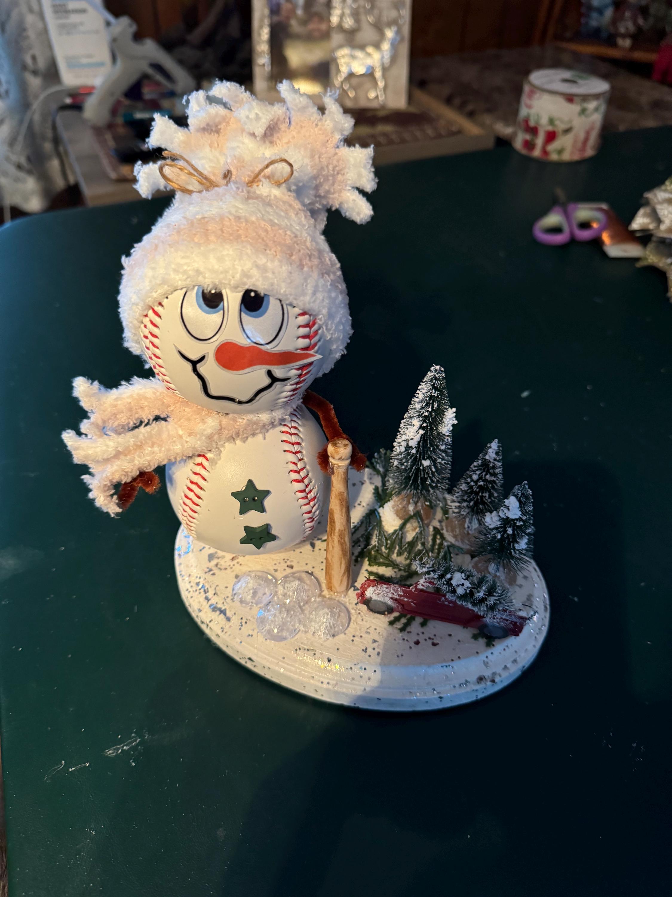 Baseball in the Snow - Etsy