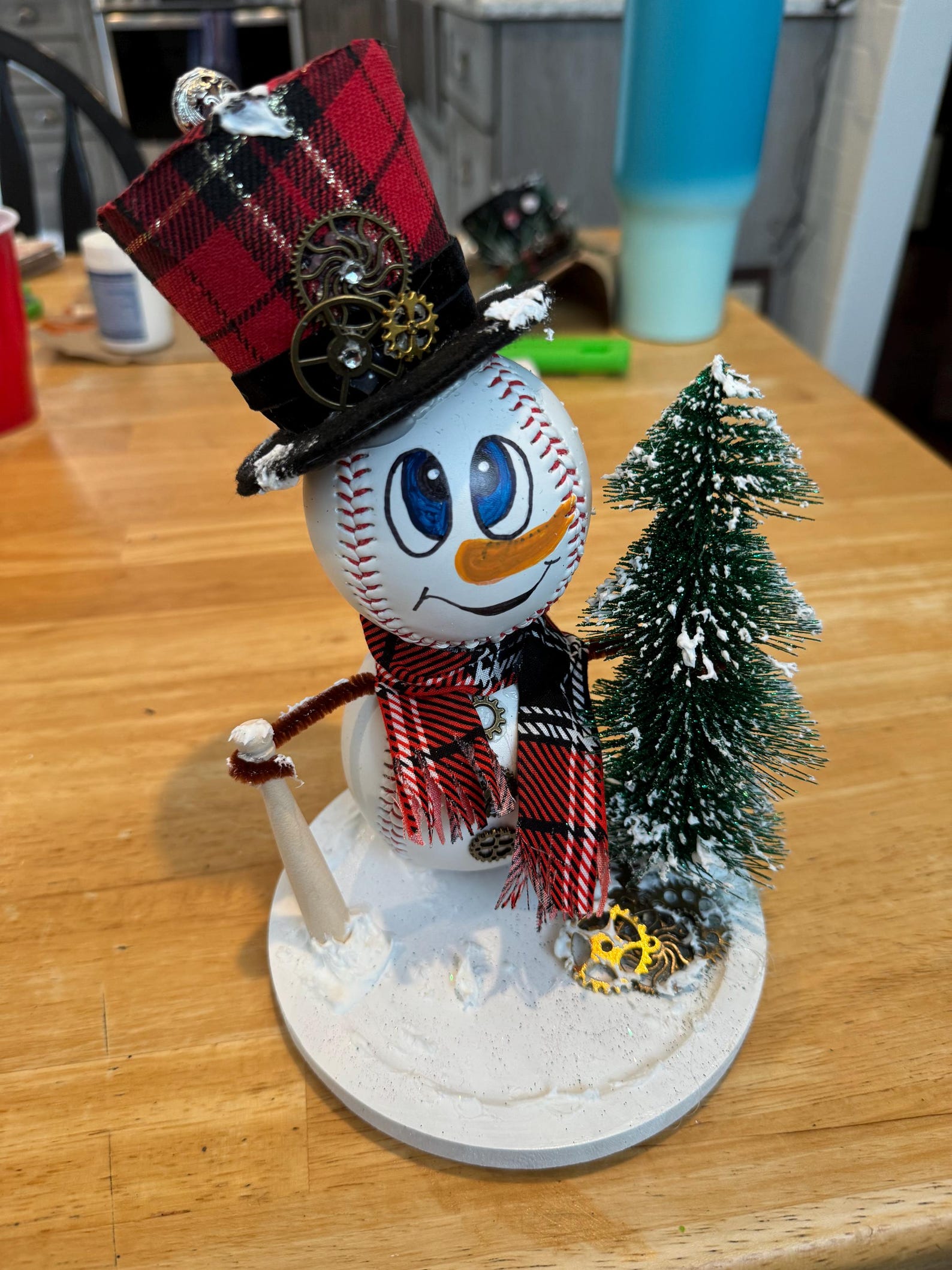 Steampunk Baseball Snowman - Etsy