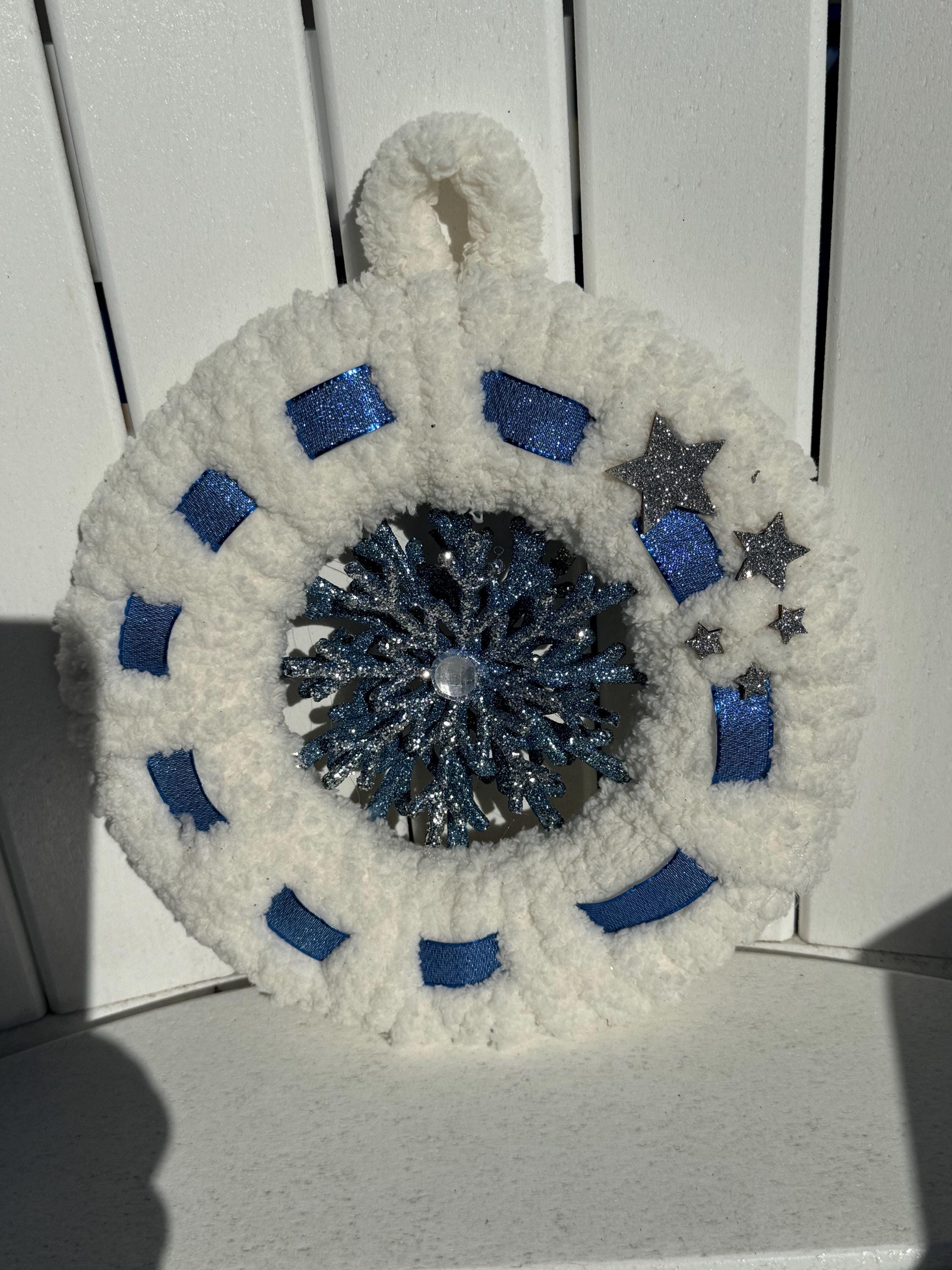 Double- Side Winter White (ice) Wreath - Etsy