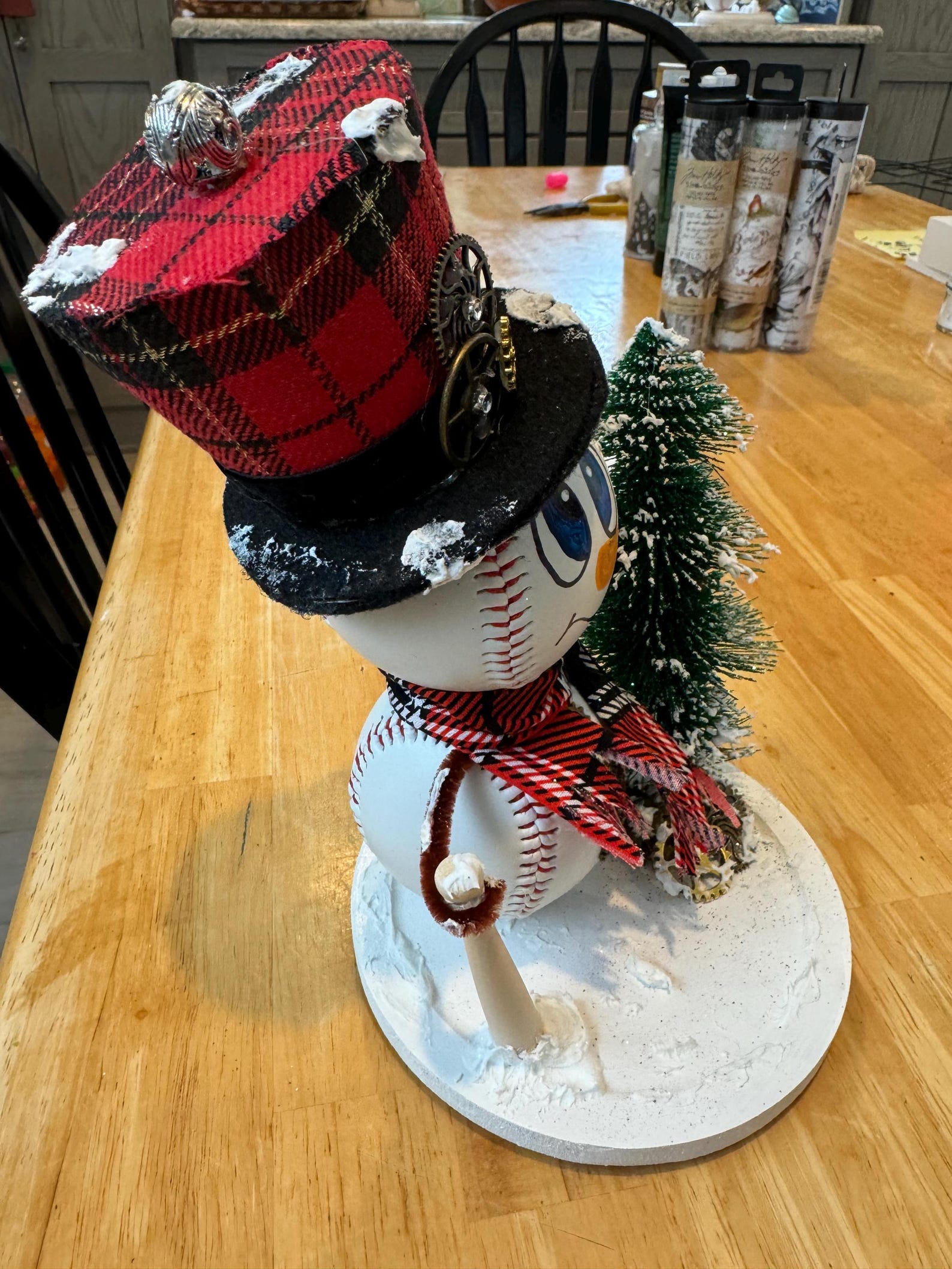 Steampunk Baseball Snowman - Etsy