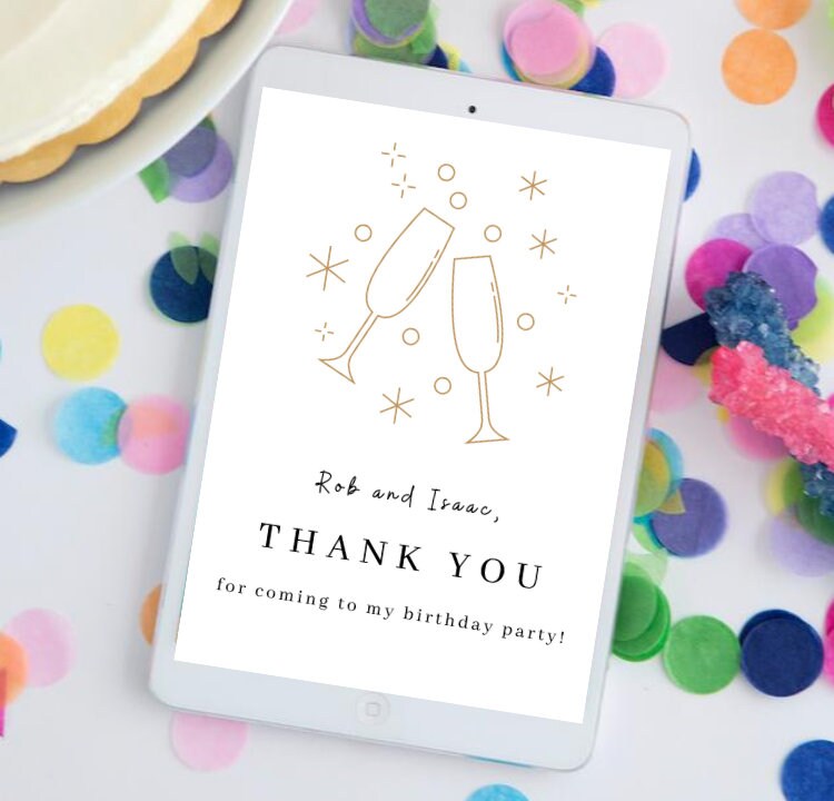 Editable Thank You Electronic Customizable Card Template Fully Editable ...