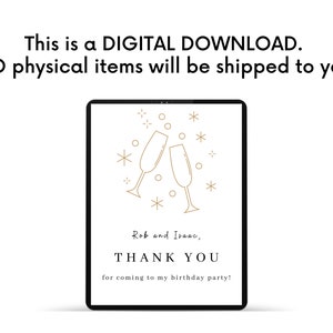 Editable Thank You Electronic Customizable Card Template Fully Editable ...