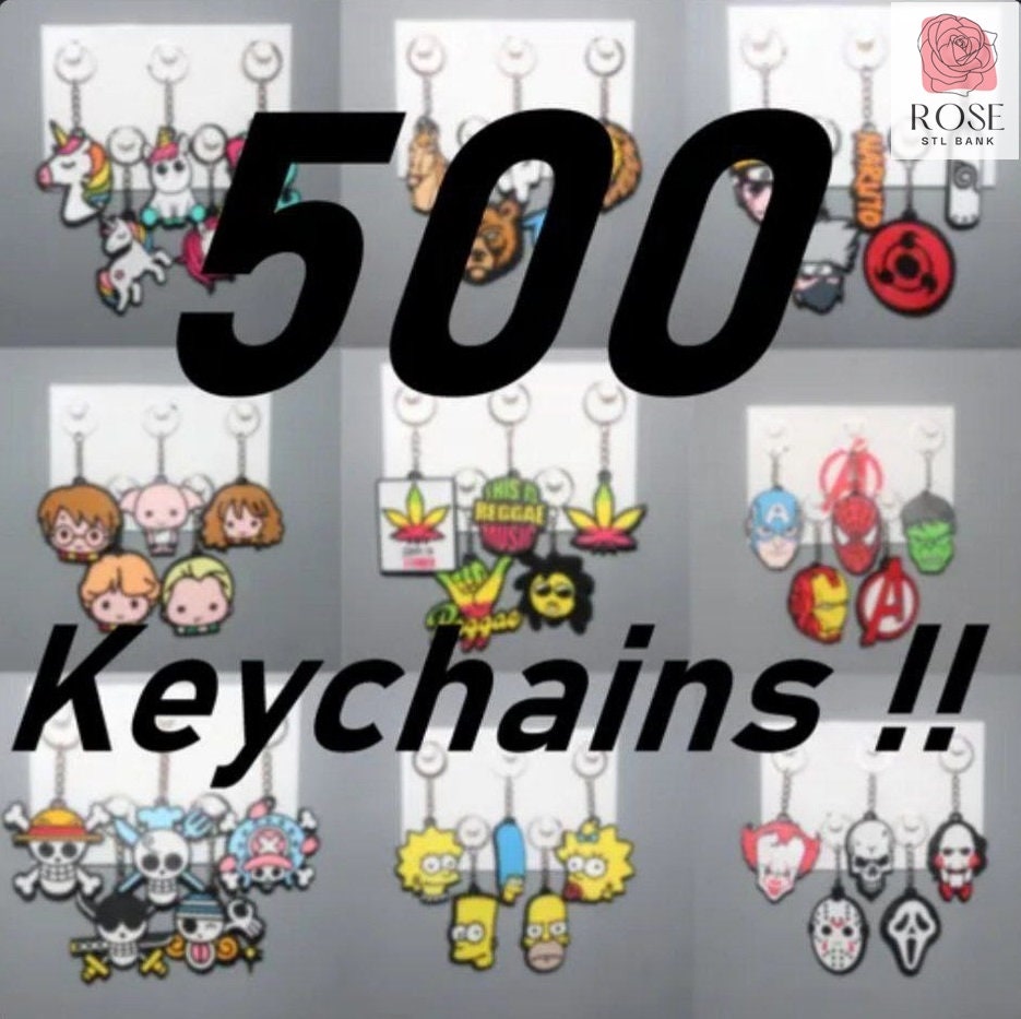 500 Keychains STL Pack, 3D Printable Keychains Stl Pack, High Quality ...