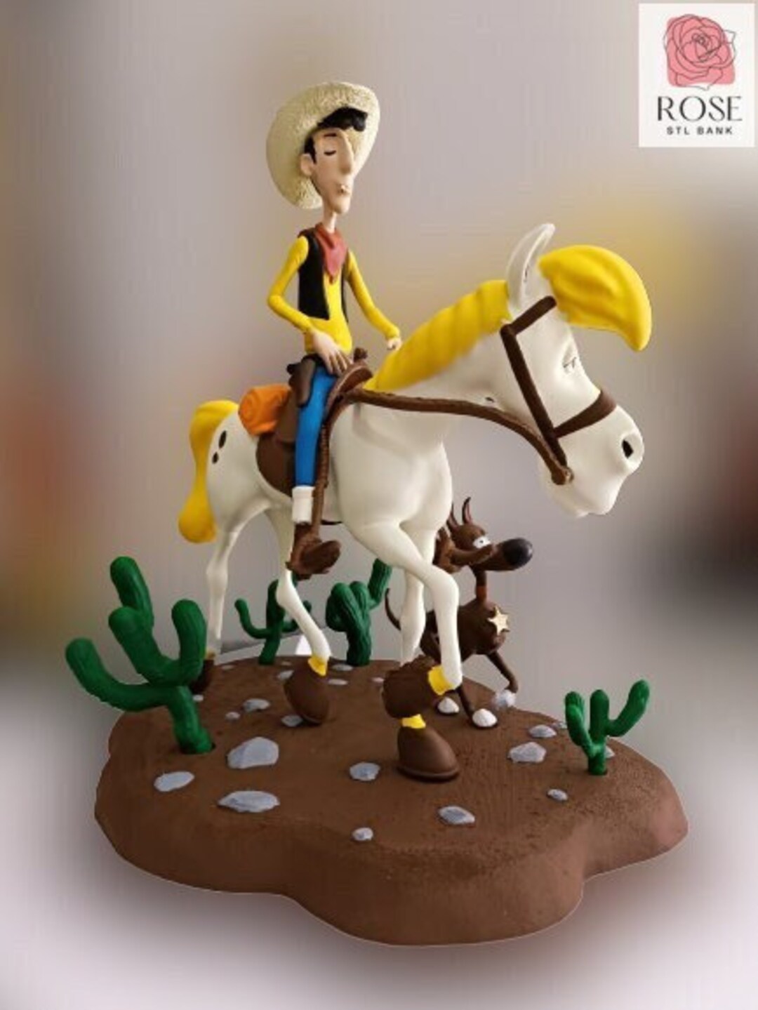 Lucky Luke 3D Printed STL File, High Quality Lucky Luke 3D Printed STL ...