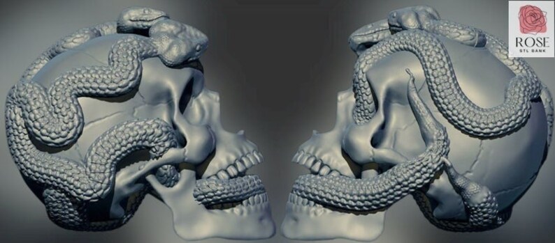 Skull 3D Printer STL File, High Quality Skull STL File, 3D Printable ...