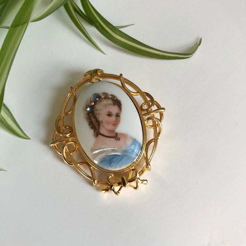 Edgar Berebi Limited Edition Brooch With Limoges Hand Painted Porcelain ...
