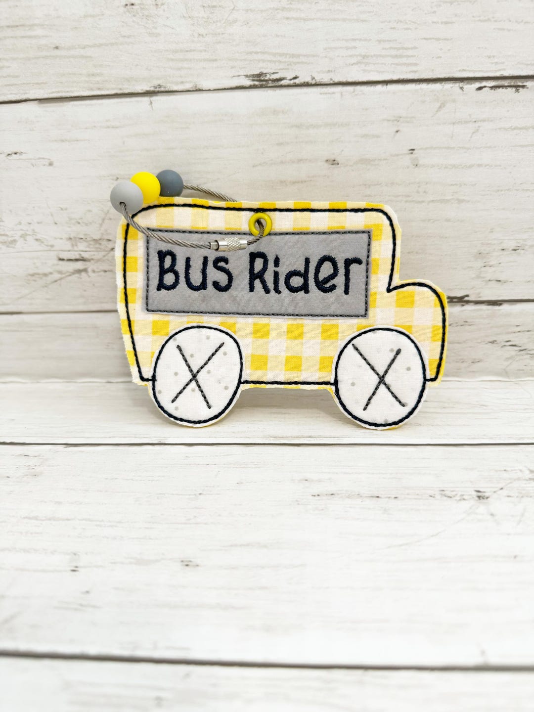 Boy School Bus Rider Personalized Embroidered Bag Tag, Bag Tags, Bus ...