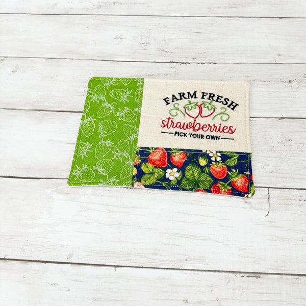 Strawberry Mug Rug - Etsy