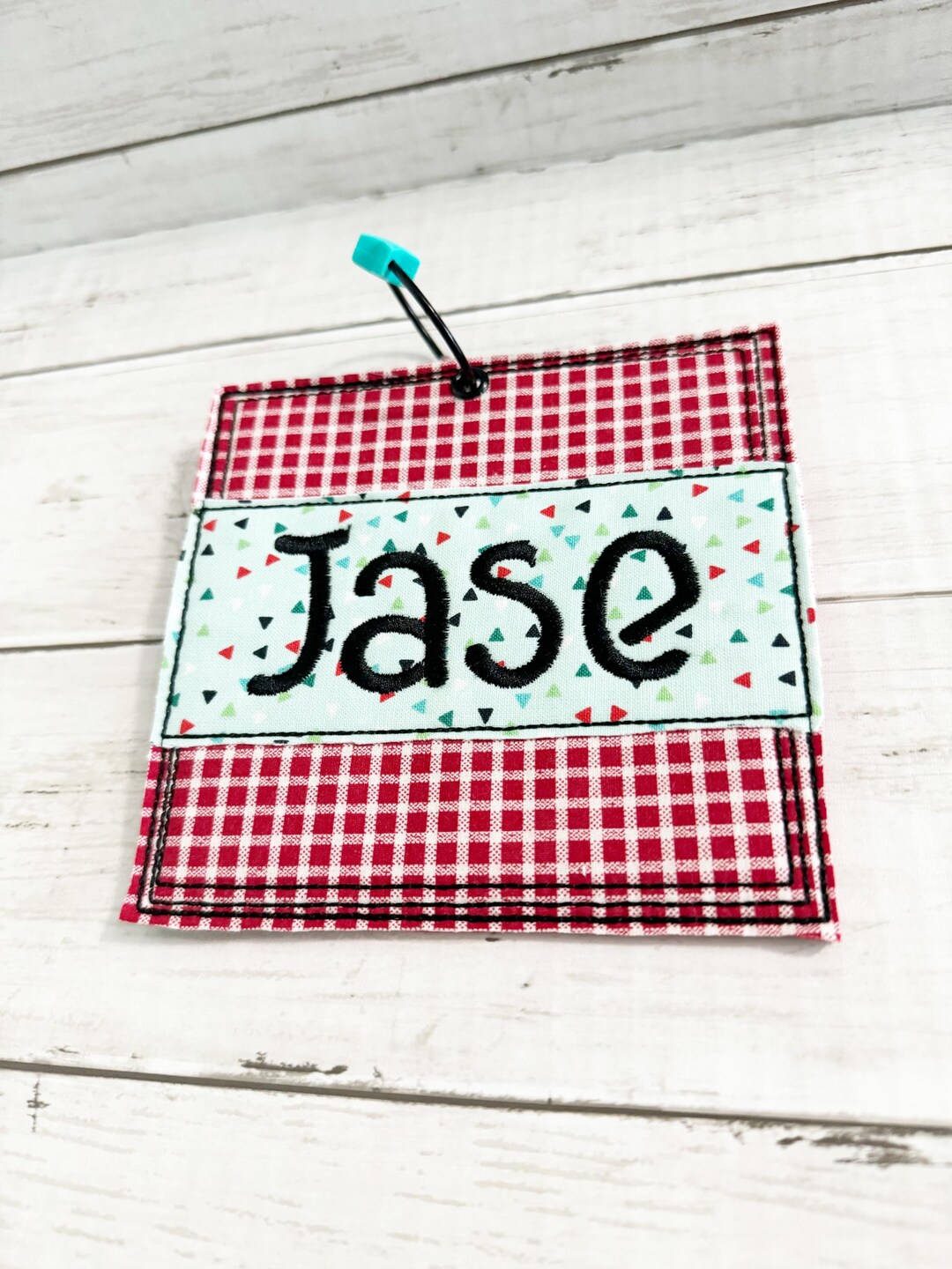 Personalized Embroidered Bag Tag, Bag Tags, Square Layered Bag Tags - Etsy