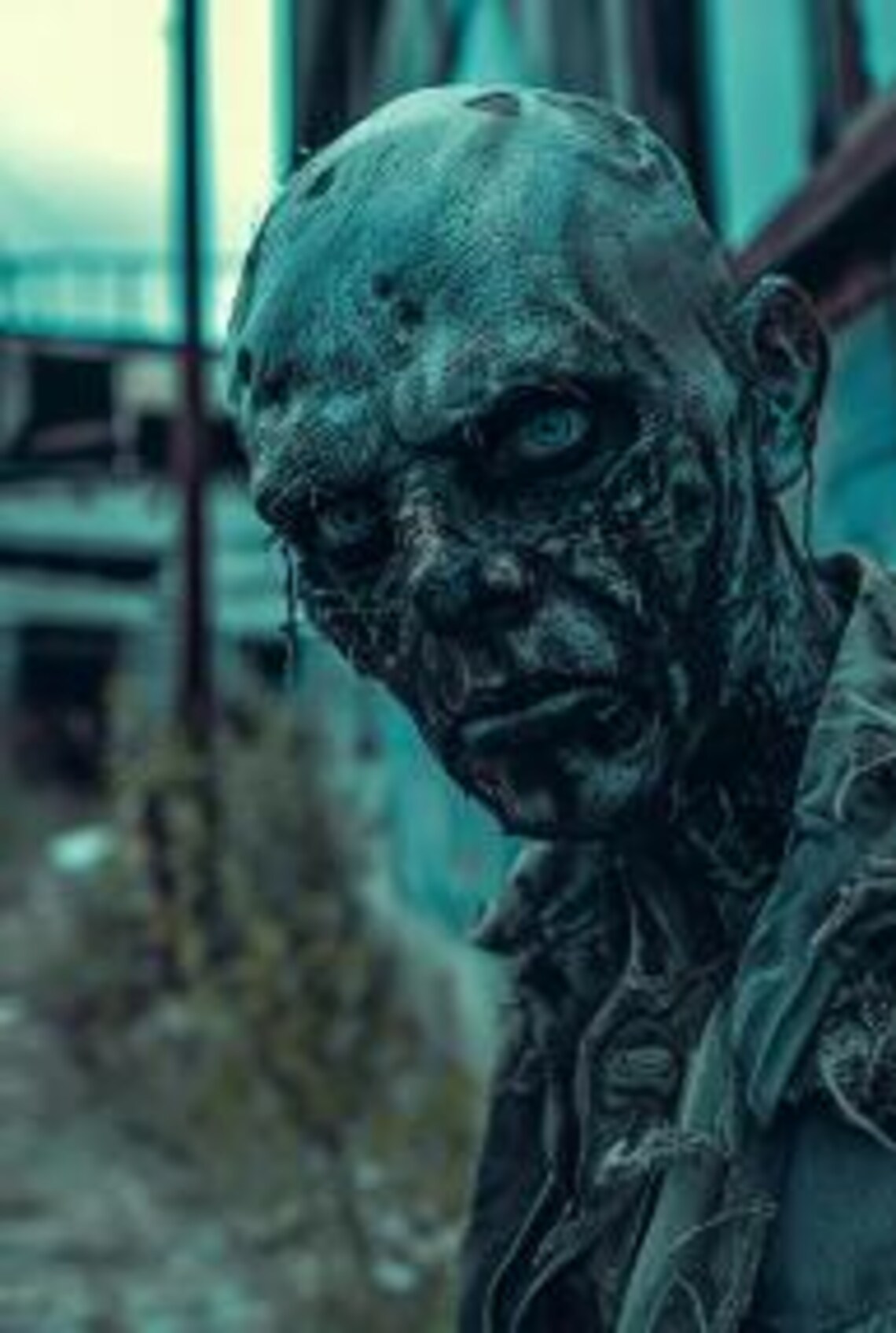 Zoom Background | Zombie Watching – Post-apocalyptic Digital Art Print ...