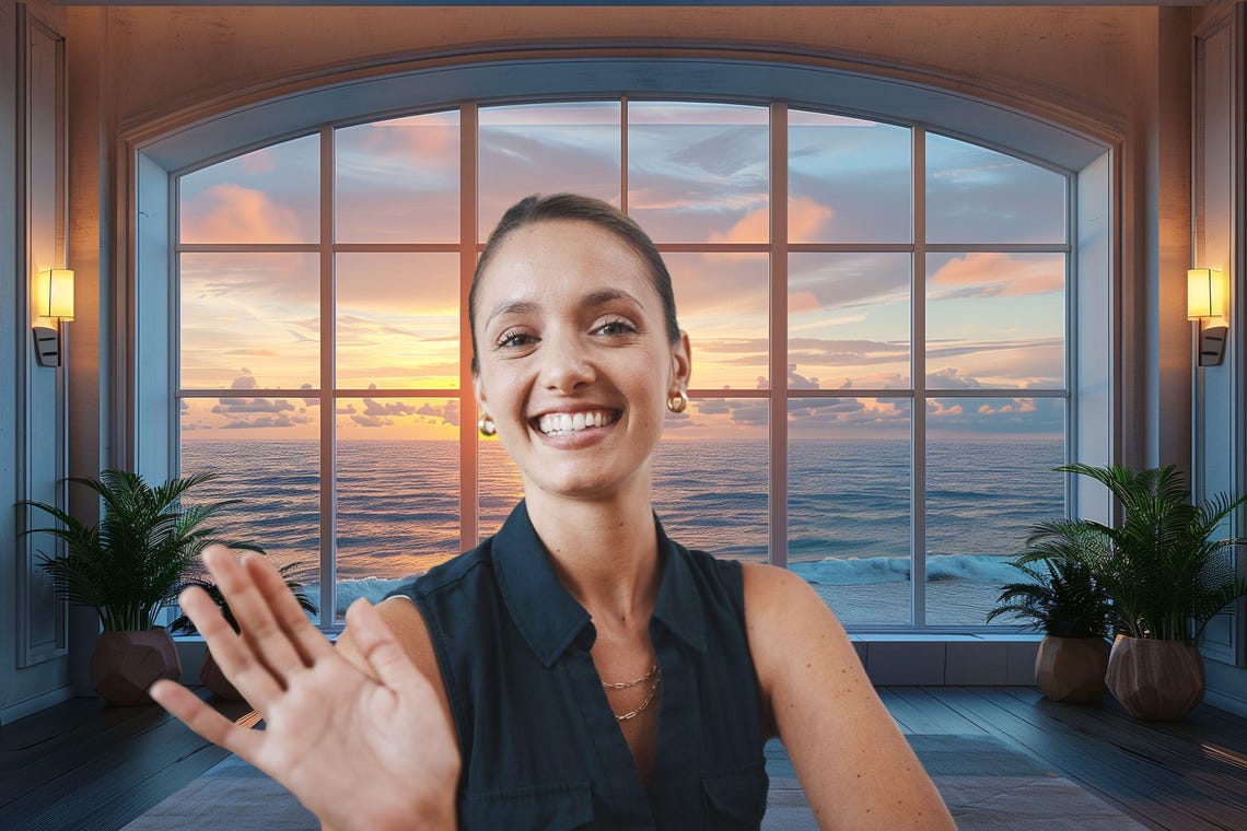 Ocean View From Modern Beach House – Virtual Background for Zoom ...