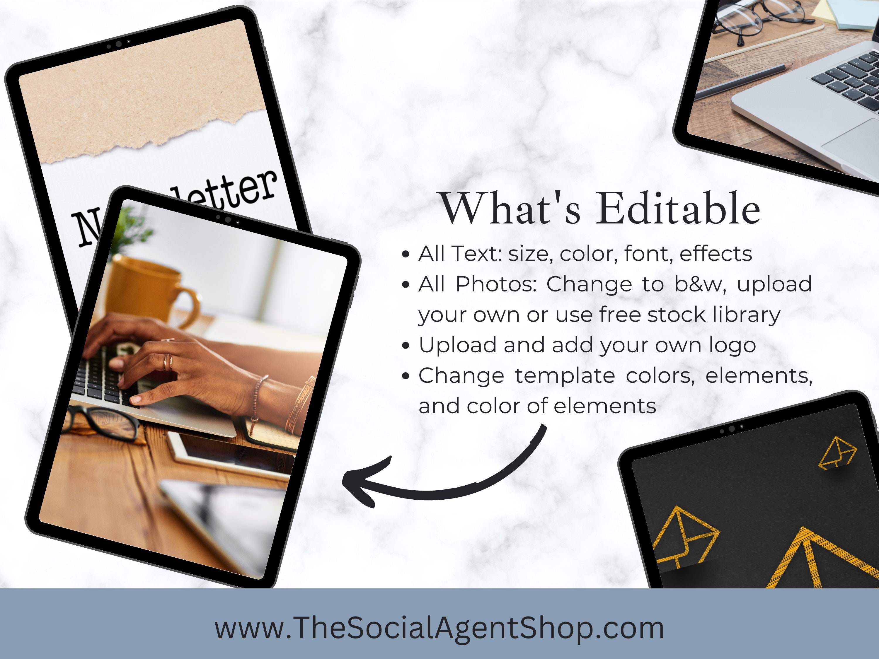 Luxury Newsletter Design Elements and Headers for Realtors - Etsy