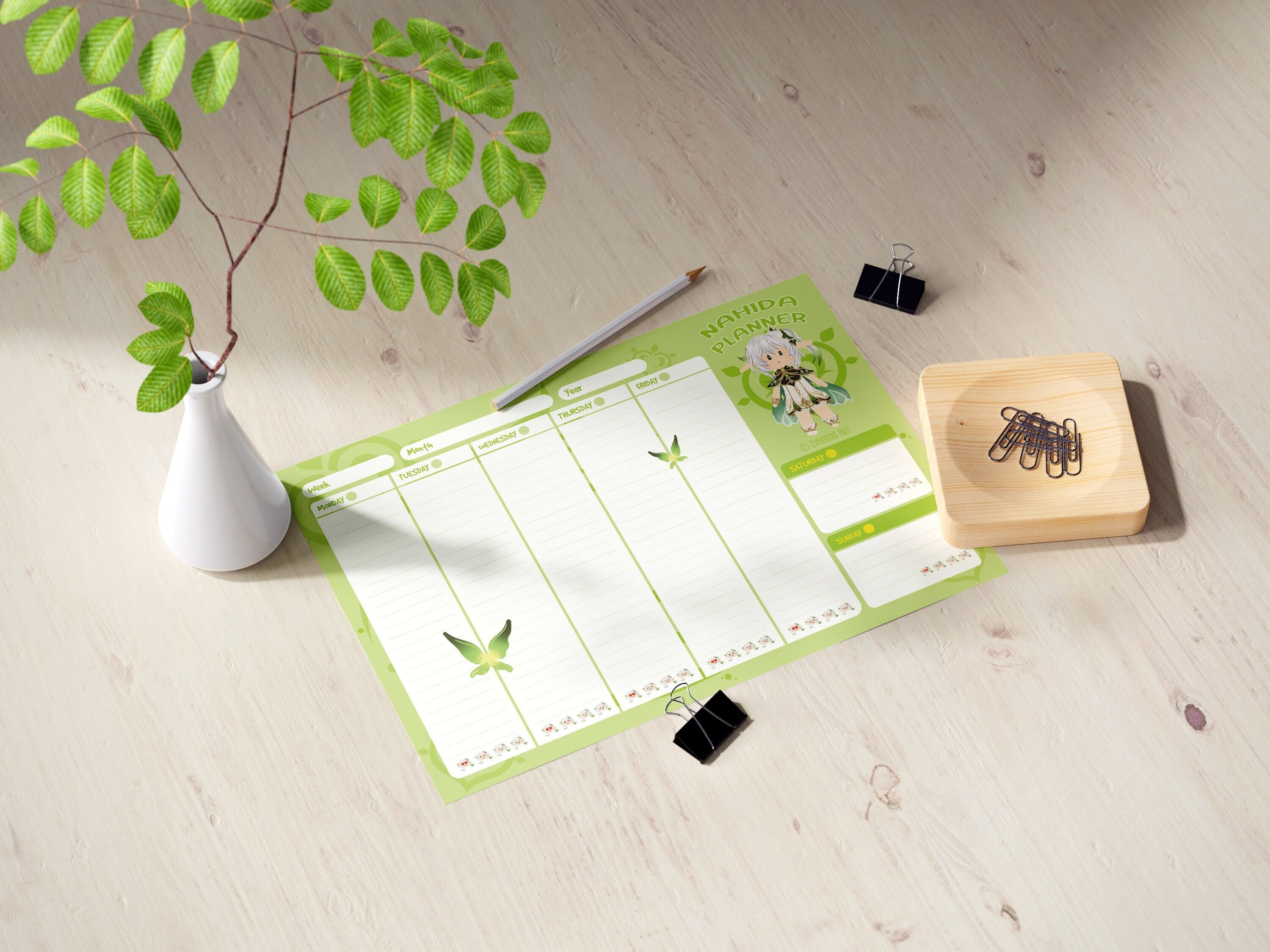 Weekly Planner Genshin Impact Nahida Edition ENG & ESP - Etsy Ireland
