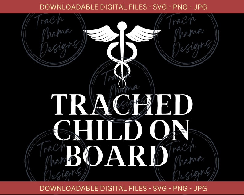 Trached Child on Board SVG Jpg Png Digital Download Files, Clip Art ...