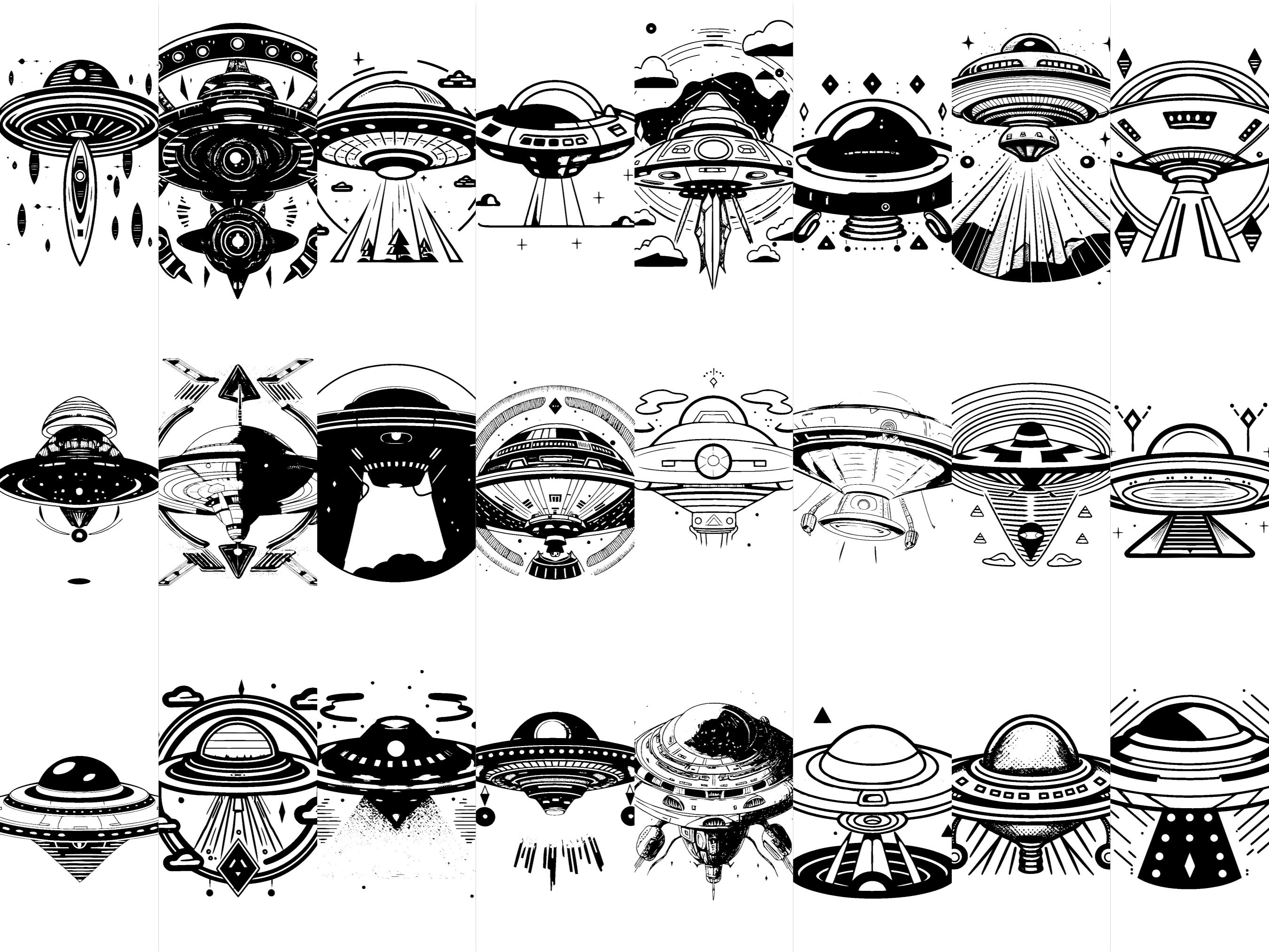 UFO SVG, Outer Space Svg, Ufo Png, Vector Graphics, Line Art Tattoo ...