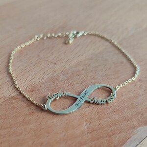 Set of 2 Best Friends Infinity Bracelets, Sterling Silver Infinity ...