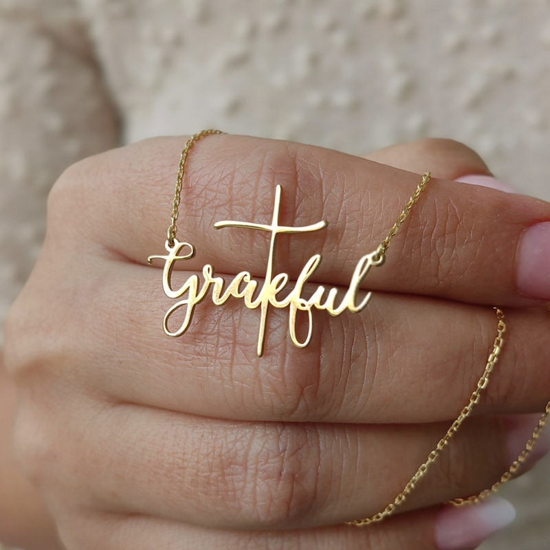 Gratitude Necklace - Etsy