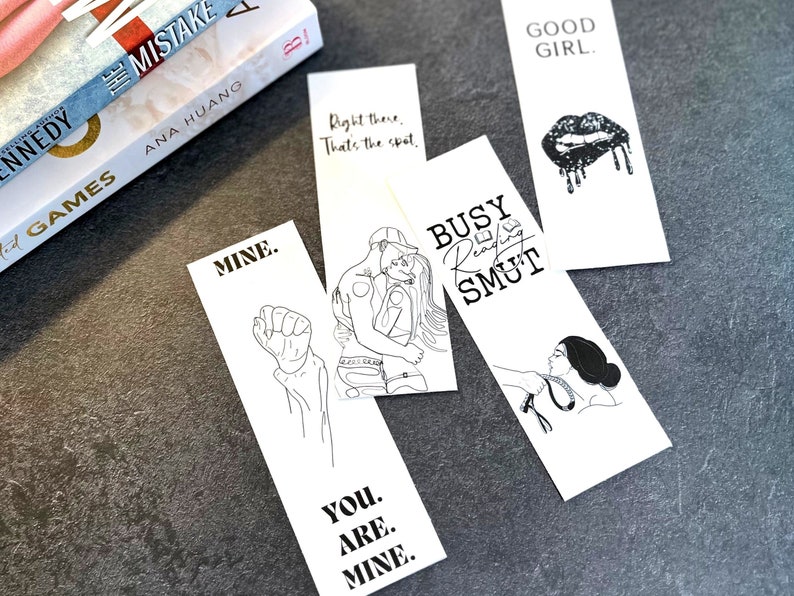 Printable Smut Bookmarks, Smutty Bookmark Pack, Romance Bookmarks ...