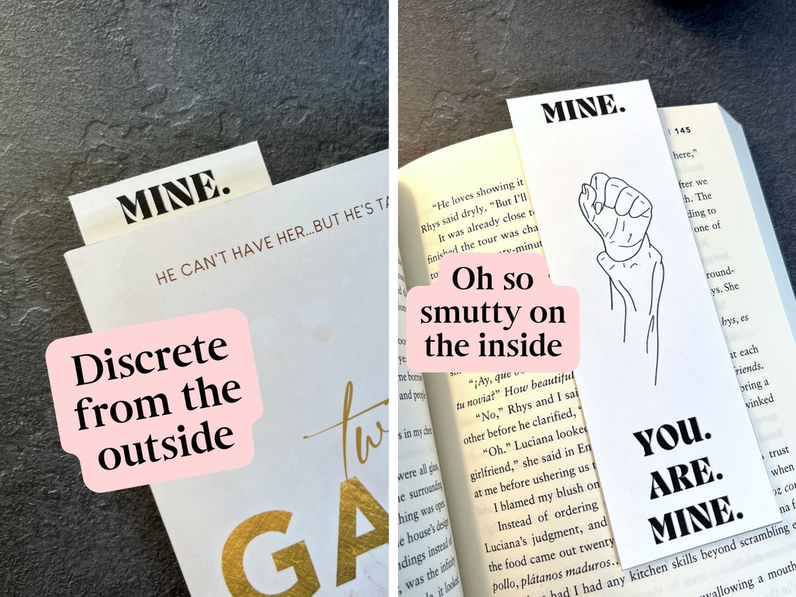 Printable Smut Bookmarks, Smutty Bookmark Pack, Romance Bookmarks ...