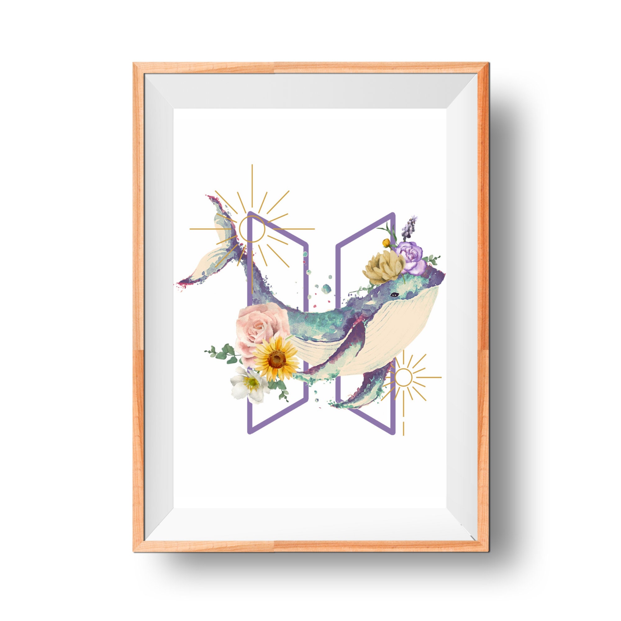 BTS Poster | BTS Logo | BTS Army | Wall Decor | Love Yourself | Digital ...