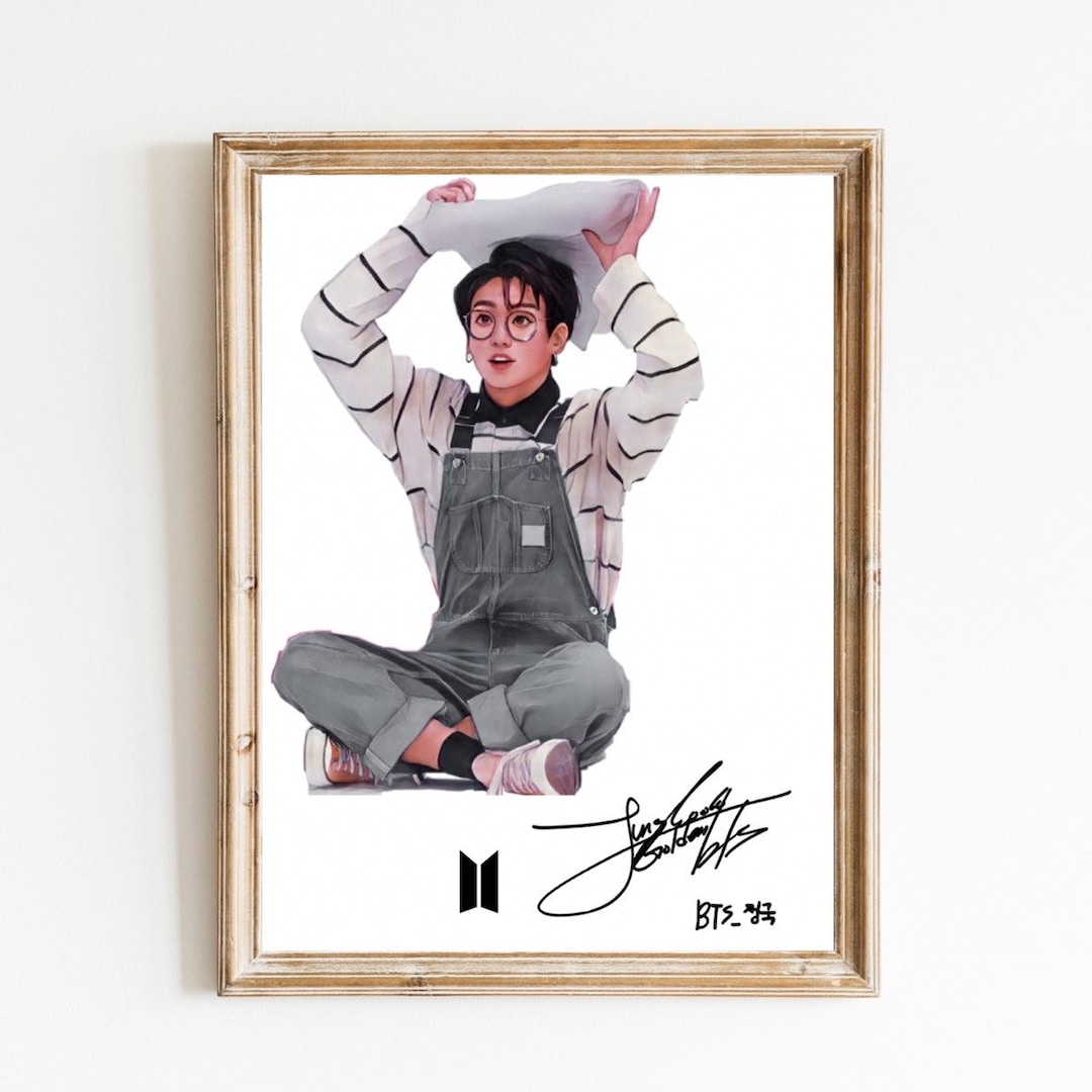 BTS Jungkook Digital Art | Jungkook Autograph | Gift for BTS Army ...