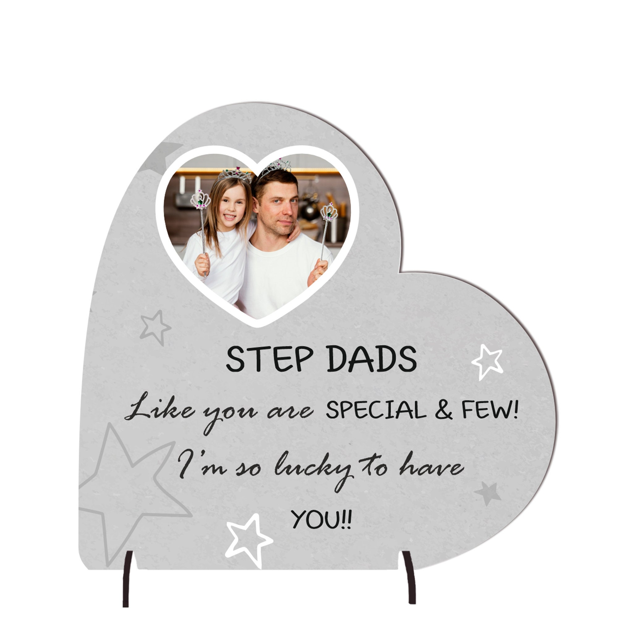 Wooden Personalised Step Dad Photo Plaque for Fathers Day - Etsy