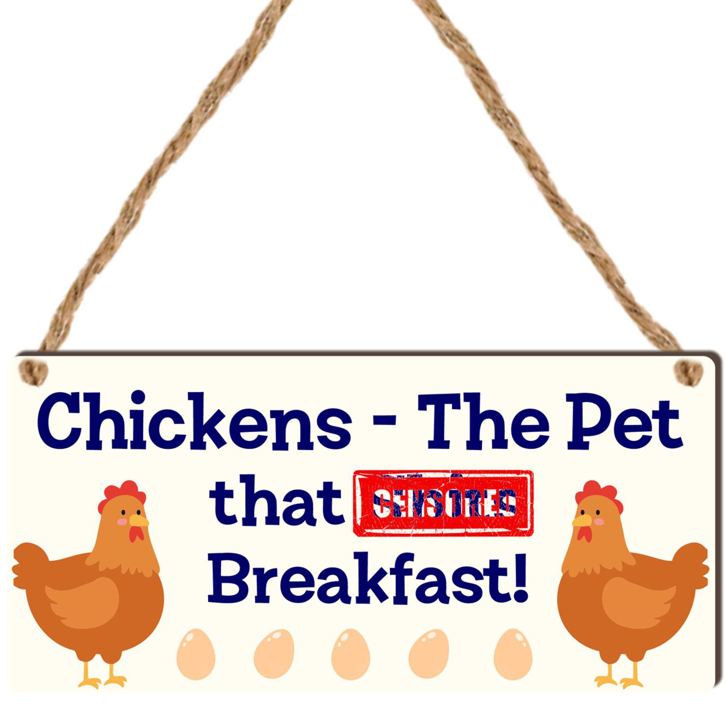 Funny Chicken Coop Signs: Novelty MDF Plaques for Your Garden Gate or ...