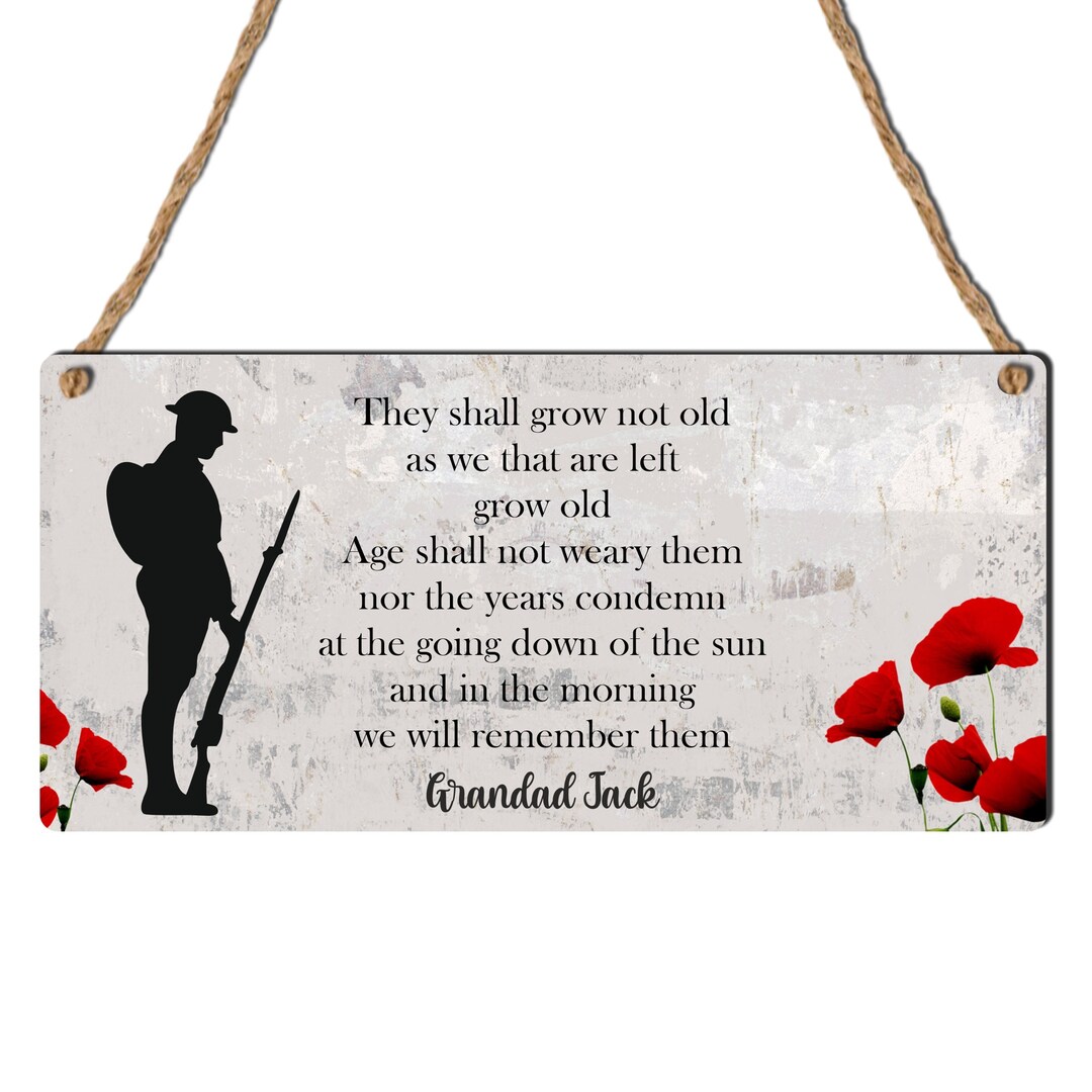 Wooden Remembrance Day Hanging Rectangle Plaque Keepsake Gifts Lest We Forget Solider Sign - Etsy UK