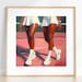 Tennis Girls Art Print | Pink Preppy Wall Art, African American Art ...