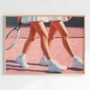 Tennis Girls Art Print | Pink Preppy Wall Art, African American Art ...