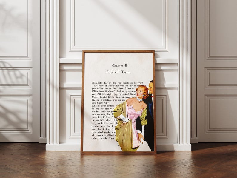 Elizabeth Taylor Print | Showgirl Poster, Showgirl Wall Art, Song Lyric ...