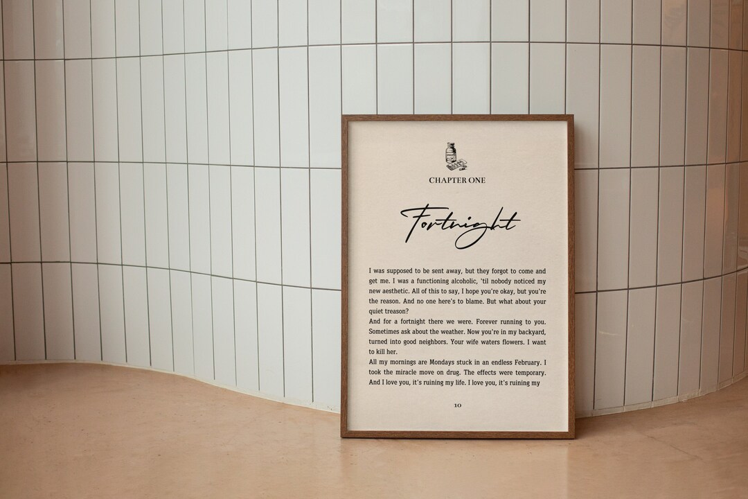Fortnight Print TTPD Album Poster the Tortured Poets Department Lyrics ...