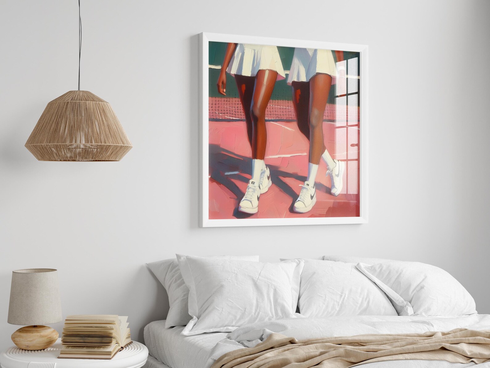 Tennis Girls Art Print Pink Preppy Wall Art, African American Art Print ...