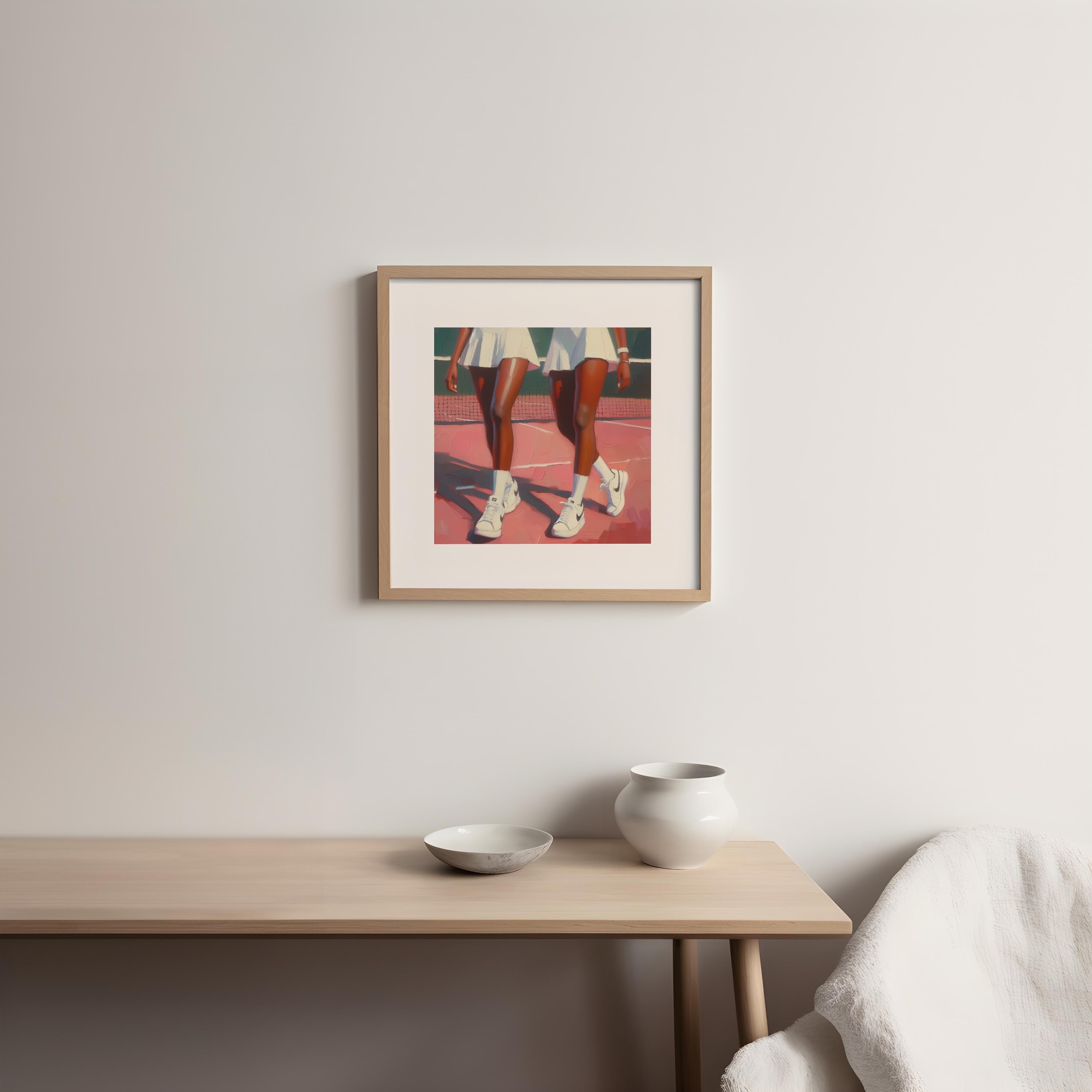 Tennis Girls Art Print Pink Preppy Wall Art, African American Art Print ...