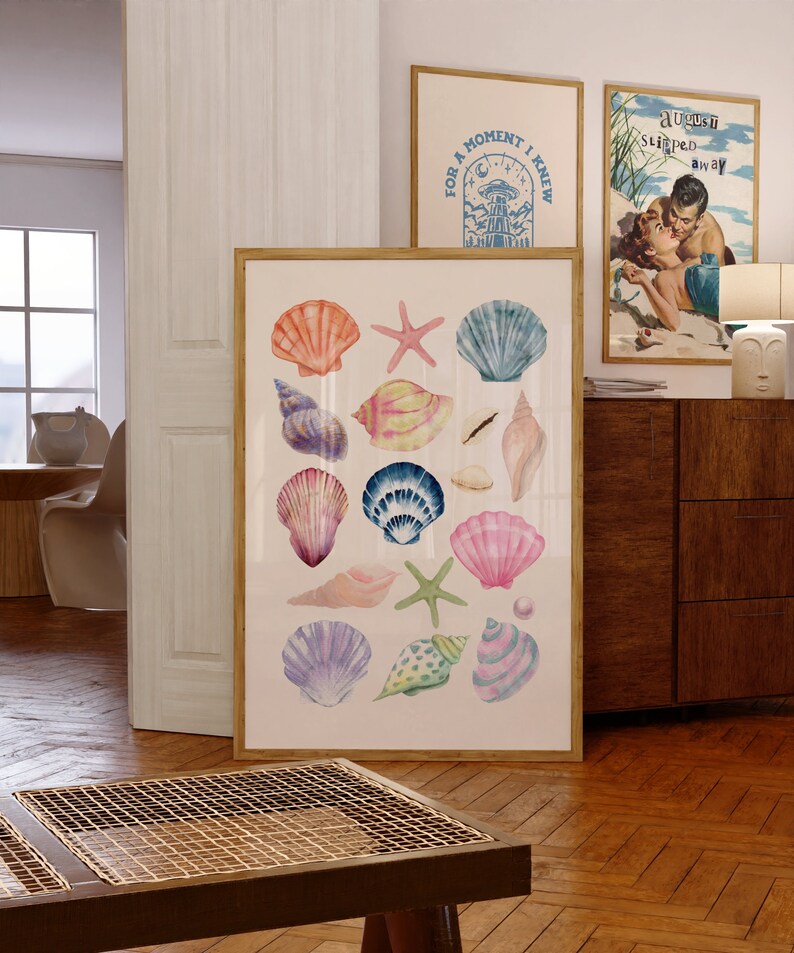 Seashell Wall Art, Beachy Wall Art, Coastal Granddaughter Prints ...