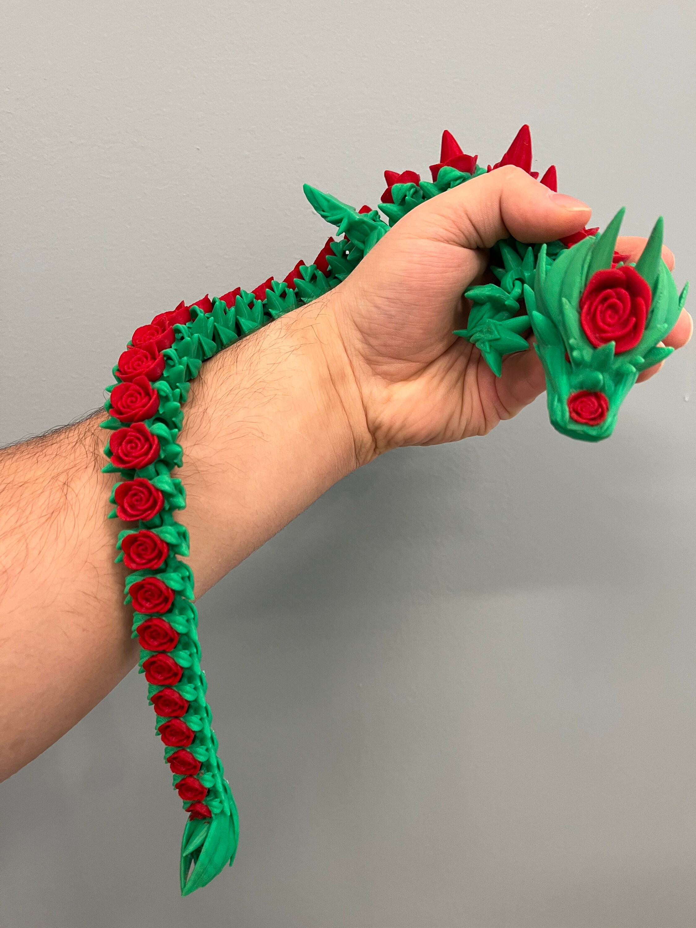 Rose Dragon Articulated 3D Printed Fidget Toy Stress Toy Custom Options ...