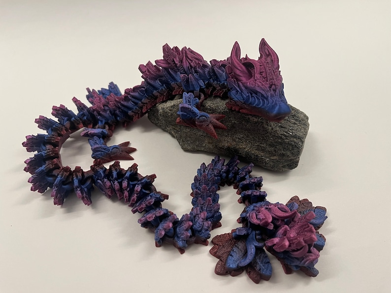 Lunar Dragon Articulated 3D Printed Fidget Toy Stress Toy - Etsy