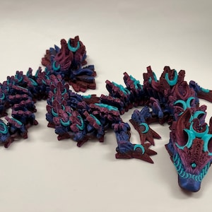 Lunar Dragon Articulated 3D Printed - Fidget Toy - Stress Toy - Etsy