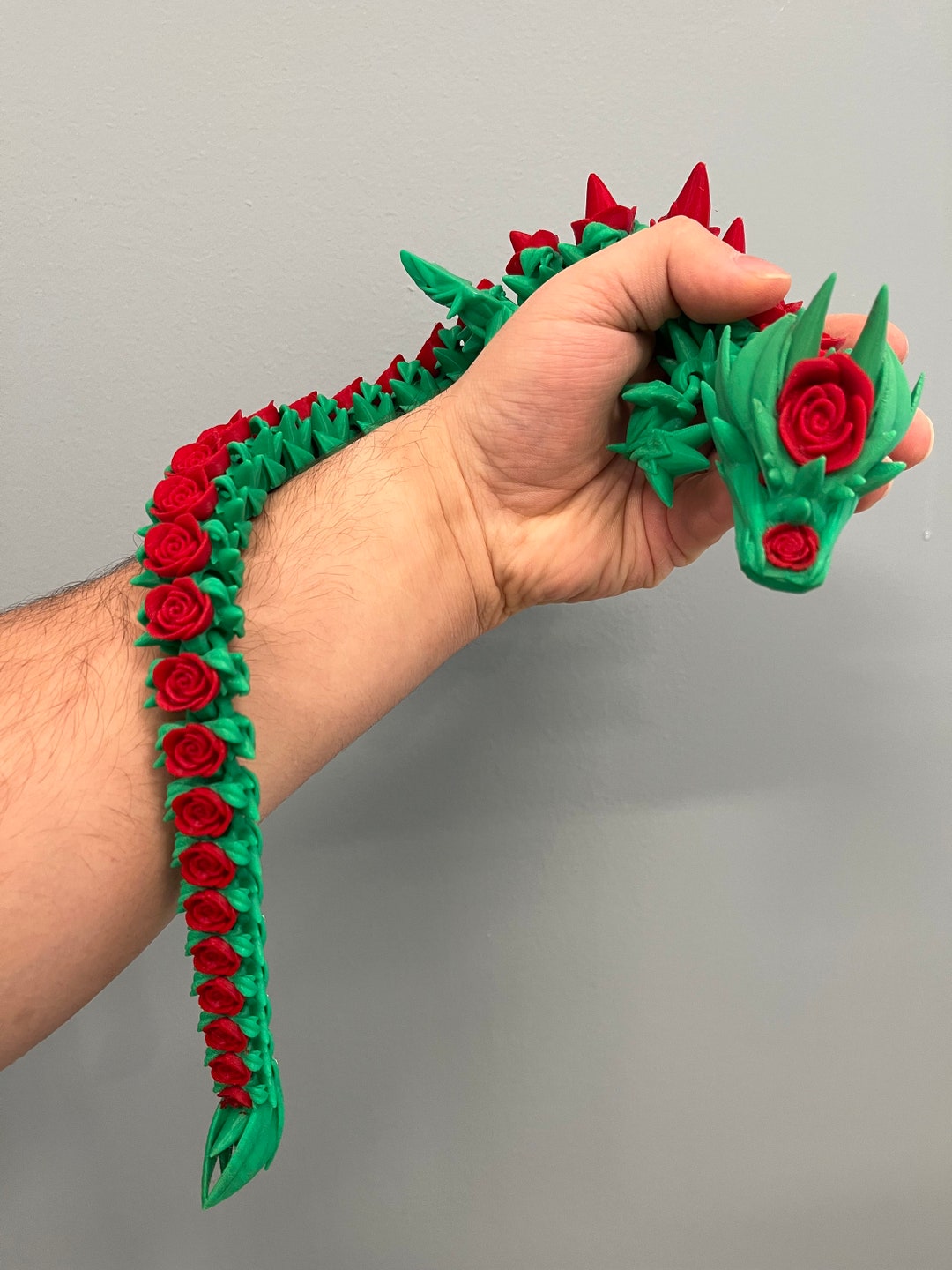 Rose Dragon Articulated 3D Printed - Fidget Toy - Stress Toy - Custom Options - Etsy