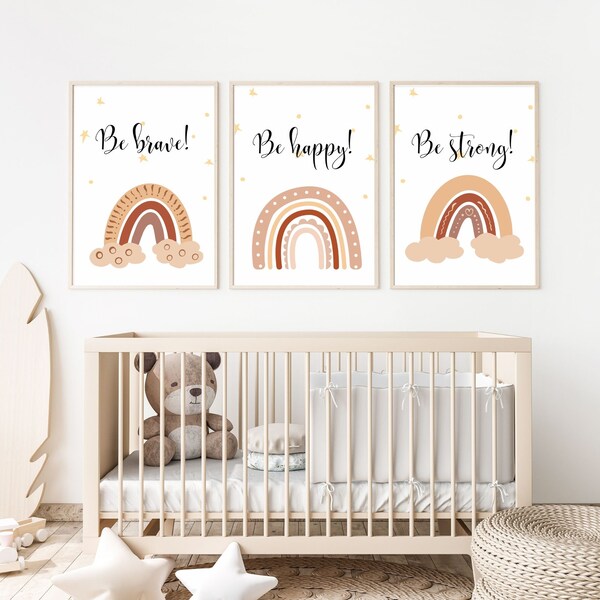 Rainbow Nursery Art - Etsy