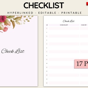 Checklist Editable, Blank Checklist Template, Simple Checklist Template ...