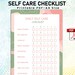 Printable Self Care Checklist Bundle, Self Care Checklist Printable ...